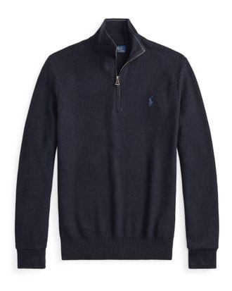 Ralph Lauren Strick-Troyer aus Baumwolle mit feiner Struktur und Logo-Stickerei in