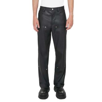 Misbhv Misbhv, Homme, Pantalons, Noir, Taille: L Matte Leather Carpenters Pantalons Black