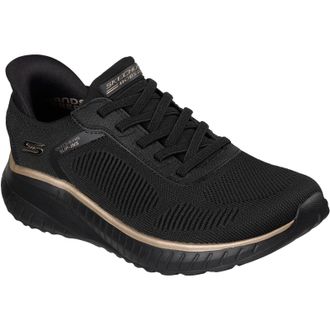 Skechers BOBS Sport Squad Chaos Textil Damen Schwarz/Ros&eacute;gold Turnschuhe