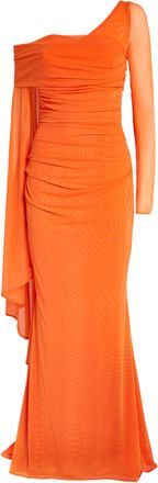 Talbot Runhof Asymmetric Metallic Gown Size XL