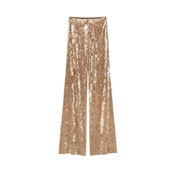 Forte_Forte Samt Flare Hose Braun - - Trousers - Damen - Braun - M
