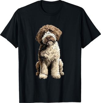 Whyitsme Design Brauner und weißer Lagotto Romagnolo Hund Illustration T-Shirt