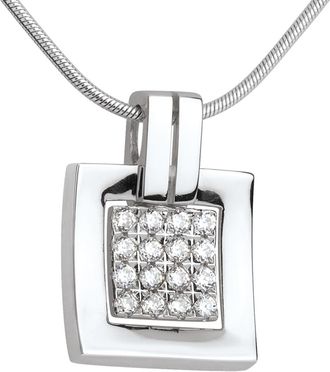 Edenly Anhänger Karo in Weissgold - 0.24 Karat - 16 Diamanten