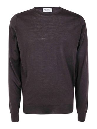 John Smedley Pull Col Rond - Marron