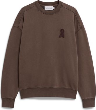 Armedangels Herren Sweatshirt aus Bio-Baumwolle Iconic Å EMAAL GMT DYE Relaxed Fit Tree Shade Washed