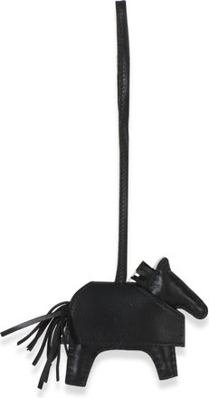 Herm&egrave;s Mens Black Milo Lambskin Studded Grigri Rodeo Robeo Rock Charm Pm Leather Bag Charms