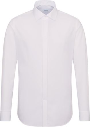 Seidensticker Herren Business Hemd - Shaped Fit - B&uuml;gelfrei - Kent-Kragen - Langarm - Umschlagmanschette - 100% Baumwolle, Wei&szlig; (Wei&szlig; 1), 46 EU
