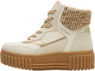 s.Oliver Damen Stiefeletten Wasserabweisend Vegan, Beige (Beige Comb), 38 EU