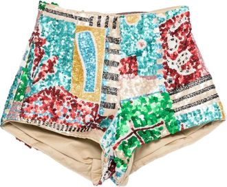 Alemais Femme, Shorts, Multicolore, Taille: 34 FR Patchwork Sequin Shorts