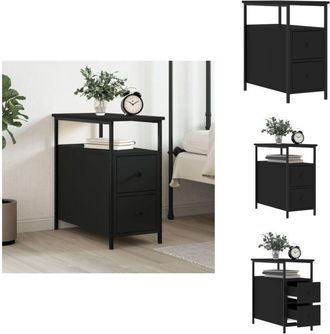 vidaXL Table de chevet noir 30x60x60 cm bois dingénierie - Table De Chevet - Meuble De Chambre - Commode - Armoire De Chevet - Rangement Nuit