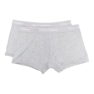 Dolce & Gabbana Homme, Sous-v&ecirc;tements, Gris, Taille: L Boxers Regular-Fit en Coton Stretch Pack de Deux