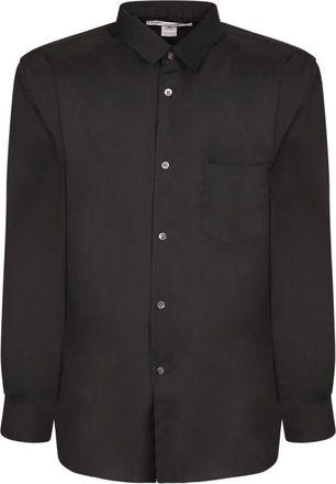 Comme Des Gar&ccedil;ons Homme, Chemises, Noir, Taille: XL Curved-hem Wool Shirt