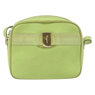 Ferragamo Sac bandouli&egrave;re en cuir Pre-owned - Femme - Pre-owned - Vert - Taille: ONE Size