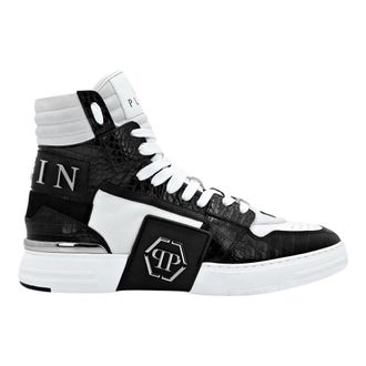 Philipp Plein Homme, Chaussures, Blanc, Taille: 35 EU Phantom Kick$ Hi-Top Baskets