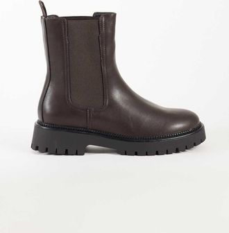 Glamorous bottines chunky en PU marron