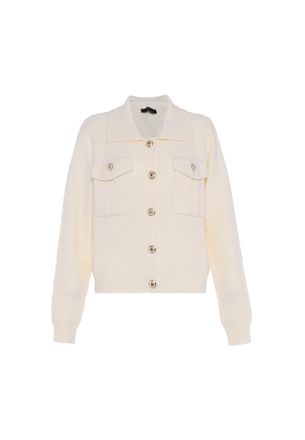 Faina Pullover Damen Wollwei&szlig;