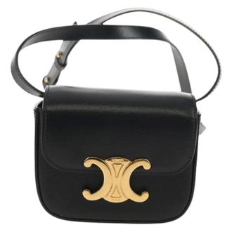 Celine Sac bandouli&egrave;re vintage Triomphe Pre-owned - Femme - Pre-owned - Noir - Taille: ONE Size