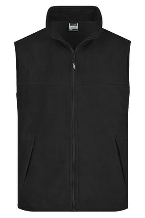James & Nicholson Fleece Weste - Praktische Weste aus Anti-Pilling-Fleece f&uuml;r Damen und Herren | Farbe: black | Gr&ouml;sse: XXL