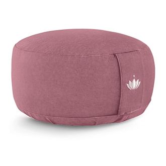Lotuscrafts Meditationskissen mit 15cm Sitzhöhe, bestickt, Yoga Kissen mit Dinkelfüllung, Yogakissen Rund, Bodenkissen Rund, Yogakissen Meditationskissen, Yogakis