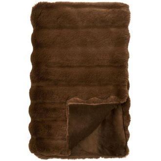 ebuy24 L&aelig;rke Plaid 130&times;180cm Kunstfell braun