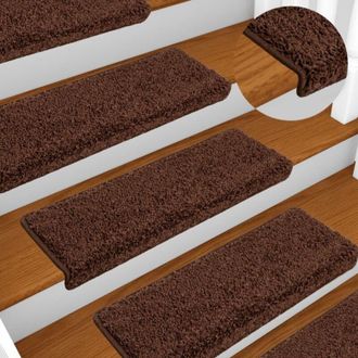 vidaXL Stufenmatten 10 Stk. 65x21x4 cm Braun Rechteckiger Rand vidaXL