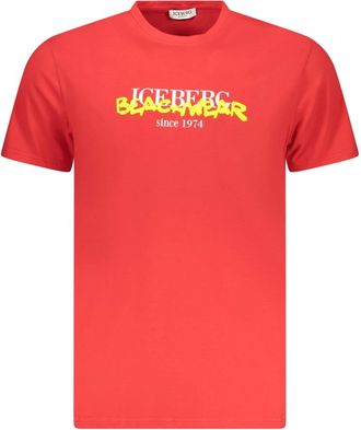 Iceberg Homme, Tops, Rouge, Taille: M Short-Sleeve T-Shirt