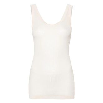 Christophe Lemaire Geripptes Tanktop - - Tops - Damen - Wei&szlig; - M