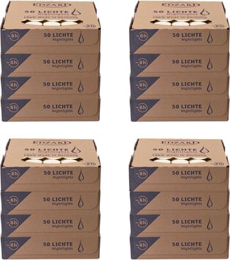 Edzard 800 Teelichter, wei&szlig; (&oslash; 38 mm, 8 Stunden Brenndauer) aus Paraffin, ohne Duft - Nightlights, Teelichte f&uuml;r Teelichtglas, ideal f&uuml;r die Dauerkerze Corne