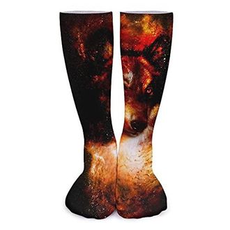 Generic Loup De LEspace Magique Homme Femme Socquette De Marche Poids L&eacute;ger Chaussettes De Tennis Durabilit&eacute; Socquette D&Eacute;quipage Pour Ext&eacute;rieur Cyclisme Rando