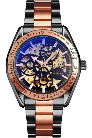 Invicta Objet D Art 69598 Herrenuhr - Automatisches Werk - Edelstahl mit schwarzem Zifferblatt - 43 mm
