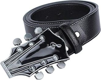 Oshhni Ceinture Homme Ceinture En avec Guitare, Noir, 120cm