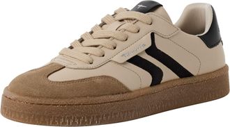 Tamaris Damen Sneaker Low Leder, beige, 36 EU