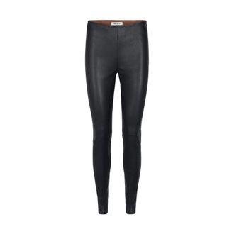 Mos Mosh Stretch-Lederleggings - - Trousers - Damen - Schwarzk - XS