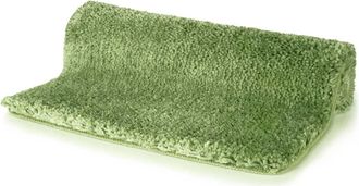 Spirella Badteppich Badematte Duschvorleger Mikrofaser Hochflor | flauschig | Rutschhemmend | geeignet f&uuml;r Fu&szlig;bodenheizung | 55x65 cm | Olive Gr&uuml;n