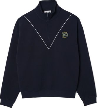 Lacoste Homme, Sweatshirts et sweats &agrave; capuche, Noir, Taille: XL SweaT-shirt Zipp&eacute; Molleton Piqu&eacute; Coupe Ample Jogger