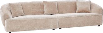 Vente-Unique 4-Sitzer-Sofa aus Strukturiertem Stoff - Beige - ZULIAKA