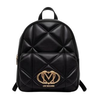 Love Moschino Quilted Logo Backpack - - Bags - Damen - Schwarzk - ONE SIZE