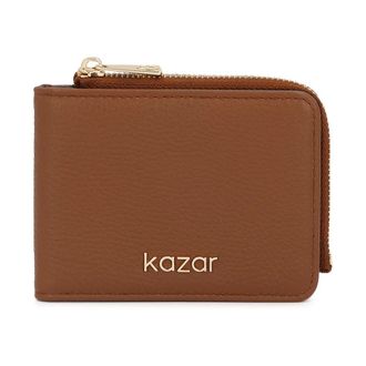Kazar Femme, Accessoires, Brun, Taille: ONE Size Portefeuille compact en cuir marron clair