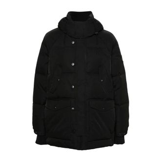 Calvin Klein Jeans Schwarze Puffer Parka Jacke - - Jackets - Herren - Schwarzk - XL