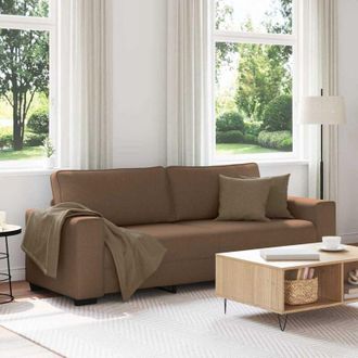 vidaXL 3-Sitzer-Sofa Braun 180 cm Stoff Vidaxl