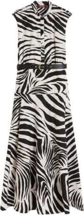 Max Mara Femme, Robes, Multicolore, Taille: 42 FR Robe Chemise en Popeline Imprim&eacute;e