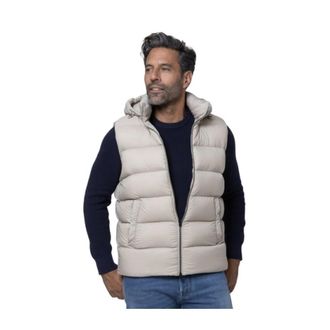 Herno &Auml;rmellose gesteppte Kapuzenjacke - - Jackets - Herren - Braun - L