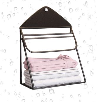 Generico Wäschekorb, Aufbewahrungstasche aus PVC für die Wand, transparent, wasserdicht, mit Touch-Tasche, Unisex, für Toilettenartikel, Schlafzimmer