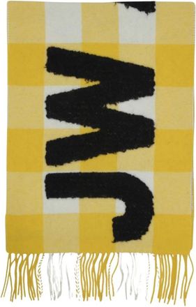 J.W.Anderson Homme, Accessoires, Jaune, Taille: ONE Size Checkered Logo Scarf