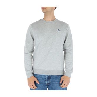 North Sails Grauer Langarm Rundhals Sweatshirt - - Sweatshirts & Hoodies - Herren - Grau - 2XL