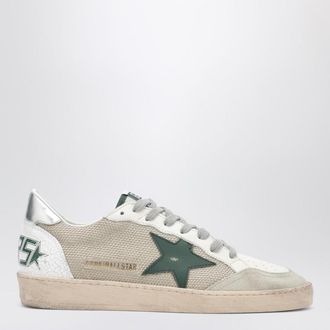 Golden Goose Ballstar sneakers in white and green with vintage effect