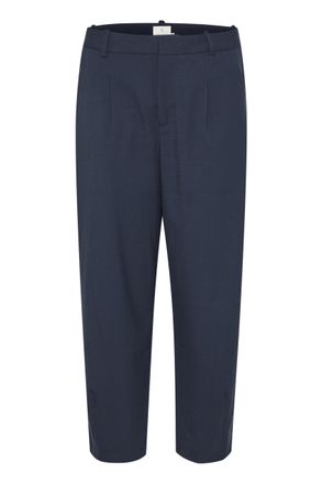 Kaffe Pants Suiting KAmerle Damen Hose High Waist 7/8 Damenhose Business Regular Fit 42, Midnight Marine 42