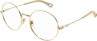 Chlo&eacute; unisex, Accessoires, Jaune, Taille: 53 MM Round Optical Frame