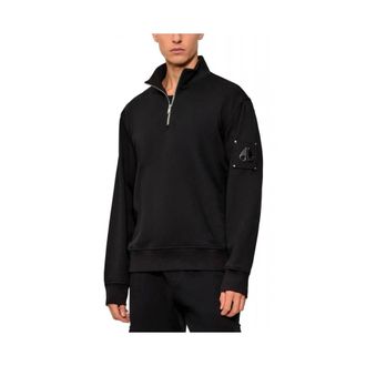 Moose Knuckles Hartsfield 1/4 Zip Sweatshirt - - Sweatshirts & Hoodies - Herren - Schwarzk - XL