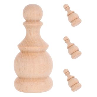 BESPORTBLE TOPPERFUN Massive Holz Dekor Endst&uuml;cke 75 X 35cm - 4 St&uuml;ck Gardinenstangen Zierelemente aus Naturholz R&ouml;misch Inspirierte Balusterk&ouml;pfe f&uuml;r Wohn und S